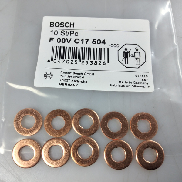 Кольцо уплотнительное форсунки Bosch F00VC17504 159 5-series Berlingo ...