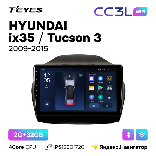 Магнитола Android Teyes CC3L Wi-Fi 2/32 для Hyundai ix35 / Tucson 3 ...