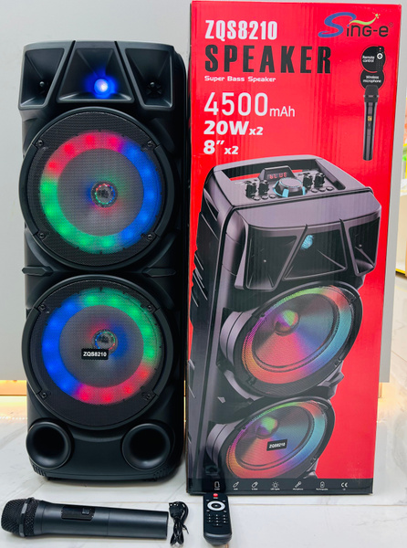 Беспроводная колонка ZQS 8210 с микрофоном и подсветкой купить на OZON по низкой цене (2115340051)