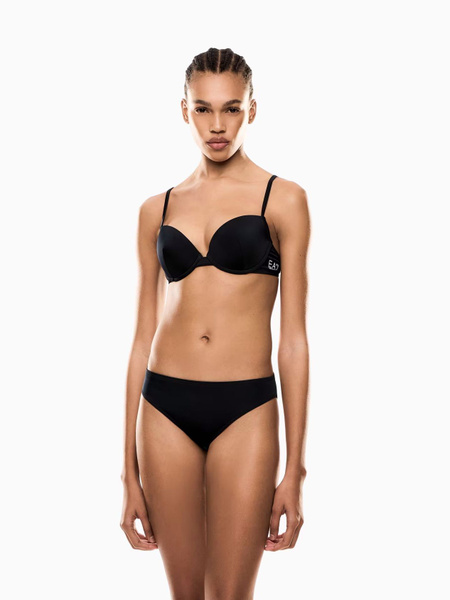 Купальник раздельный Женский EA7 черный Пляжный, размер 44, 46 Вьетнам Полиэстер, Эластан купить ...