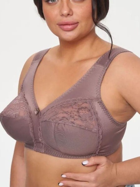 Бюстгальтер Женский AMITEYA без косточек, мягкая чашка без каркаса, размер 95C кофейный десерт ...
