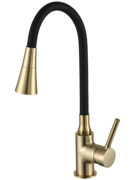 Смеситель для кухонной мойки с гибким изливом Frap F4044-3 золотой купить на OZON по низкой цене ...