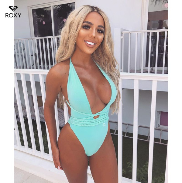 Купальник слитный Женский Roxy бикини черный, бронзовый, размер 42 Вейкбординг/серфинг ...