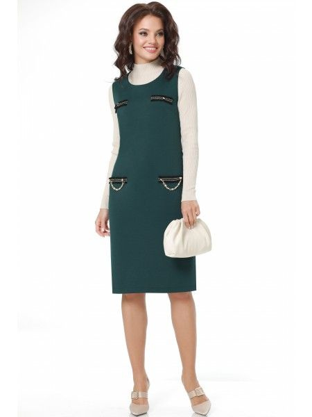 Сарафан Женский DStrend зеленый, размер 54 купить c доставкой на OZON по низкой цене (2777555101)