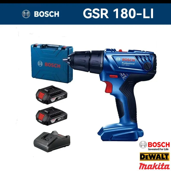Bosch GSR/GSB 180-LI Аккумуляторная дрель-шуруповерт, питание от 18 В ...
