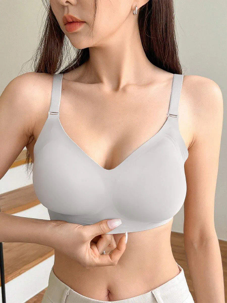 Бюстгальтер Женский с модифицируемыми лямками, с мягкой чашкой, размер 85C, 85D светло-серый ...