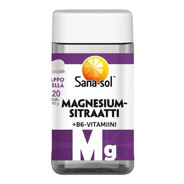 Sana-Sol Magnesium-Sitraatti / Санасол Цитрат магния+витамин В6 ...