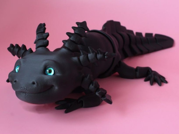 Подвижная ящерица (Аксолотль Ruby ) цв. черный купить на OZON по низкой цене (1330463463)