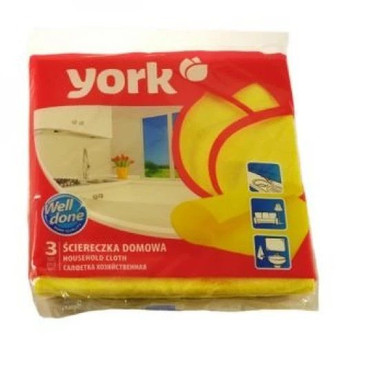 Салфетки хозяйственные, вискозные для уборки York (Йорк), 3 шт х 1уп ...