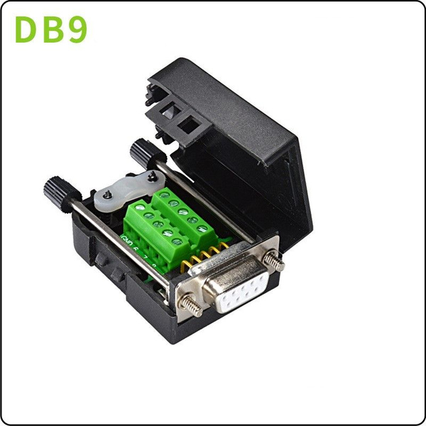 Разъём DB9 RS232 RS485 D-SUB в пластиковом кожухе с клеммной колодкой ...