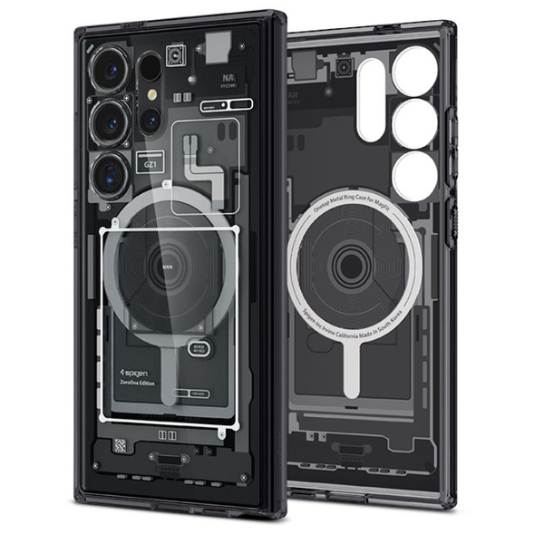 Телефон SPIGEN S24 Ultra Hybrid с металлическим кольцом MagFit Zero One ...