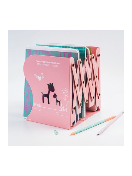 Подставка для книг Meshu 3 отделения, раздвижная, розовая 308520 - купить с доставкой по ...