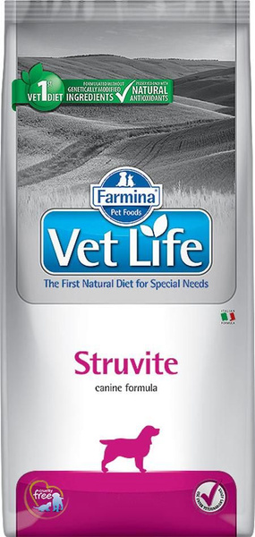 Корм Farmina Vet Life Struvite для собак при МКБ струвитного типа, 2 кг ...