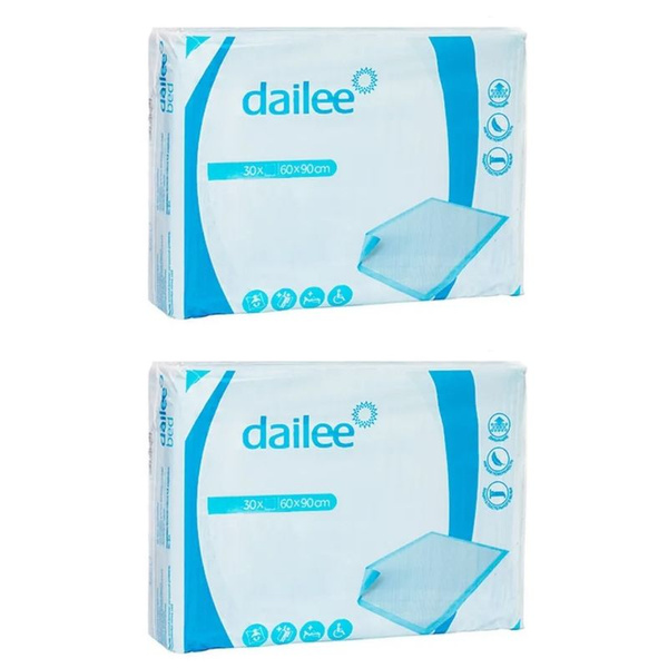 Dailee Пеленки 60х90, 30 шт, 2 шт купить на OZON по низкой цене ...