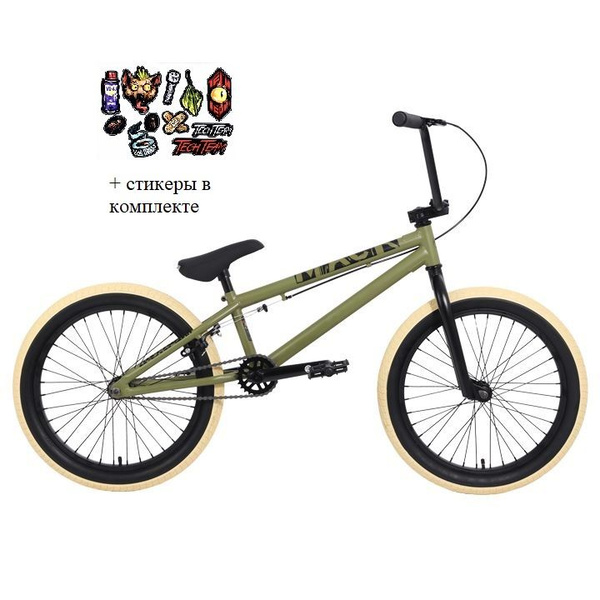 Велосипед BMX TechTeam Mack 20", хаки купить c доставкой на OZON по низкой цене (1422809564)