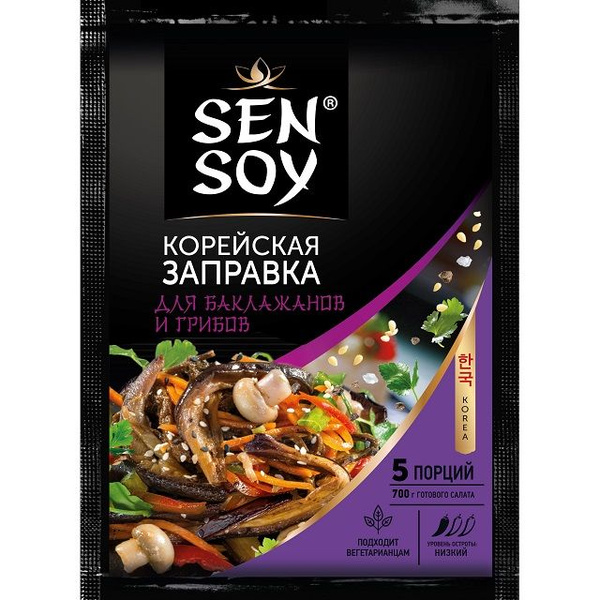 Корейская заправка для баклажанов и грибов, Sen Soy, 1 шт. по 80 г. - купить с доставкой по ...
