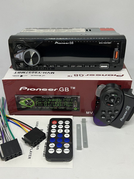 Магнитола с блютуз, 6 RCA, цветной дисплей, 2 пульта, 2 USB1 DIN ...