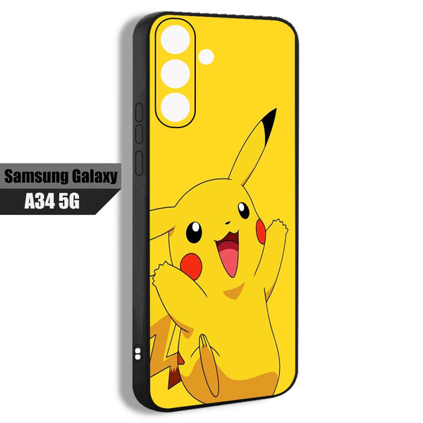 чехол на Samsung Galaxy A34 5G Pikachu Pokemon Пикачу Милые аниме ...