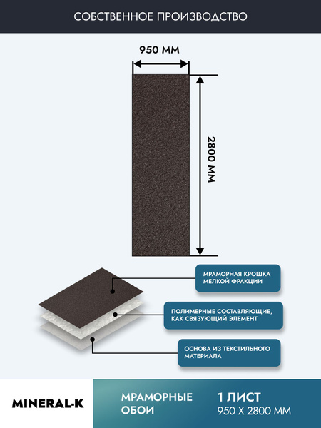 Гибкий камень, 95х280 см - 2,66 м2/жжёный шоколад купить на OZON по ...