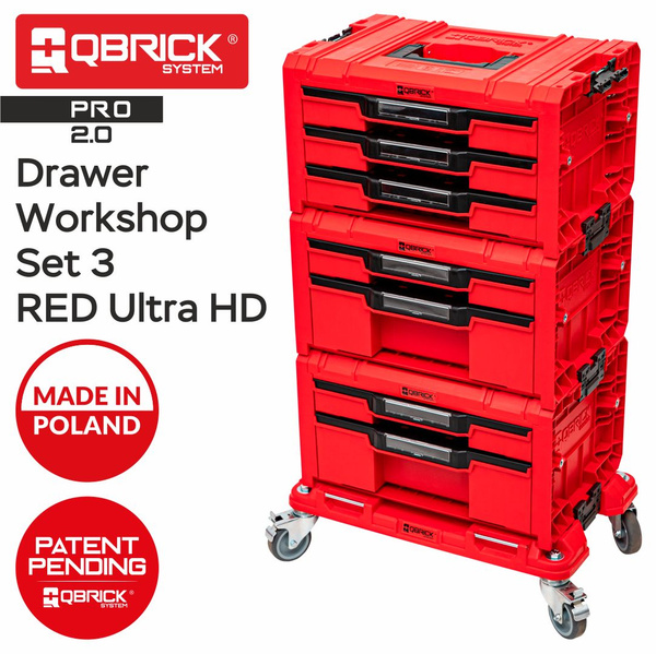 Система хранения QBRICK SYSTEM PRO RED DRAWER WORKSHOP SET 3 - купить с ...