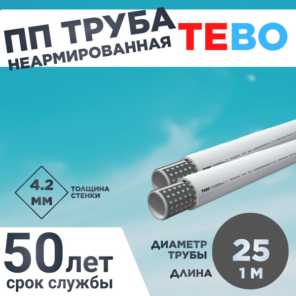 Полипропиленовая Труба армированная алюминием 25х4,2 Master Pipe L1M ...