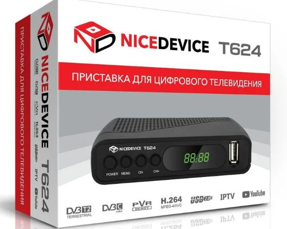 ТВ-ресивер NICE DEVICE T624, черный купить по выгодной цене в интернет ...