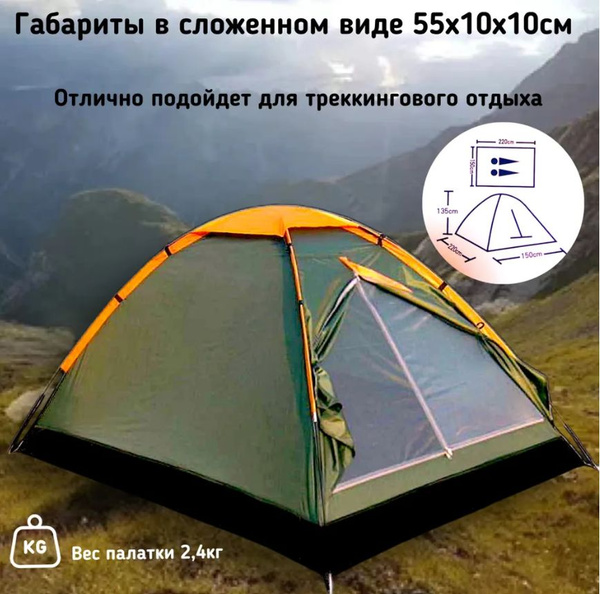 Палатка 2-местная Палатка2024 - купить по выгодной цене в интернет ...