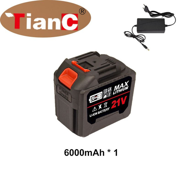 TianC Аккумуляторная батарейка, 6000 мАч, 1 шт - купить с доставкой по ...