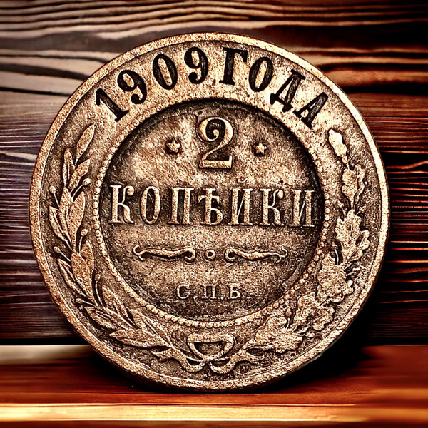 Монета Российской Империи 2 копейки 1909 года, СПБ. Николай II - купить в интернет-магазине OZON ...