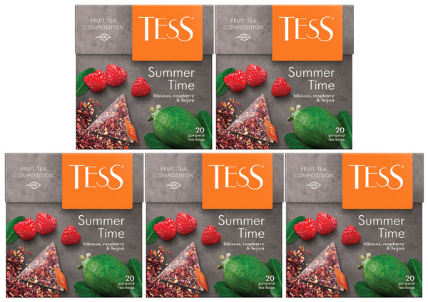 Чайный напиток в пирамидках Tess Summer Time, 20 пакетиков х 5шт ...