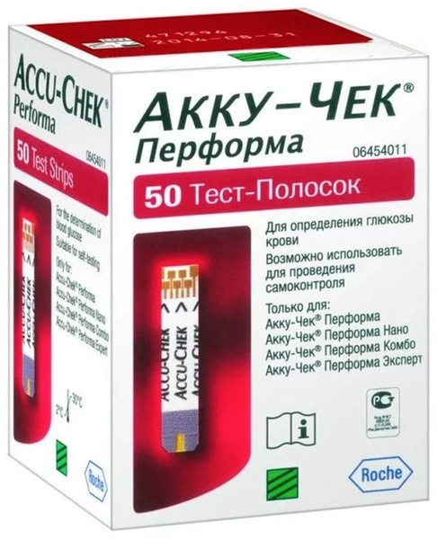 Roche Акку-Чек Перфрма 326 тест-полоски для глюкометра - купить с ...