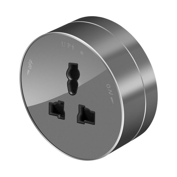 Розетка 13А Systeme Electric MultiTrack, универсальная, круглая, 250 В, графит, MTK13002G купить ...