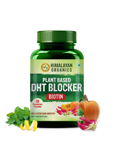 Himalayan Organics Plant Based Dht Blocker Biotin Натуральный блокатор 2400
