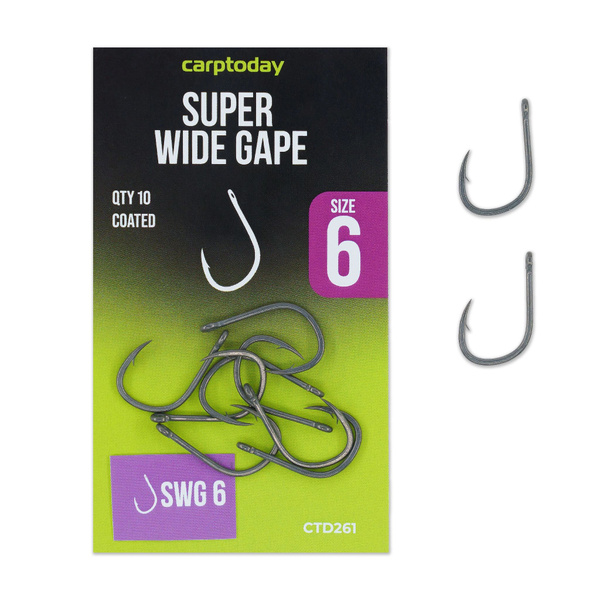 Крючки карповые Carptoday Super Wide Gape (№6) - купить с доставкой по выгодным ценам в интернет ...