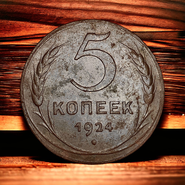 Монета СССР 5 копеек 1924 года. Герб. Люксовое состояние - купить в интернет-магазине OZON с ...