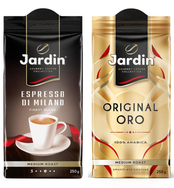 Jardin Набор молотого кофе: Espresso di Milano и Oro по 250 г - купить ...