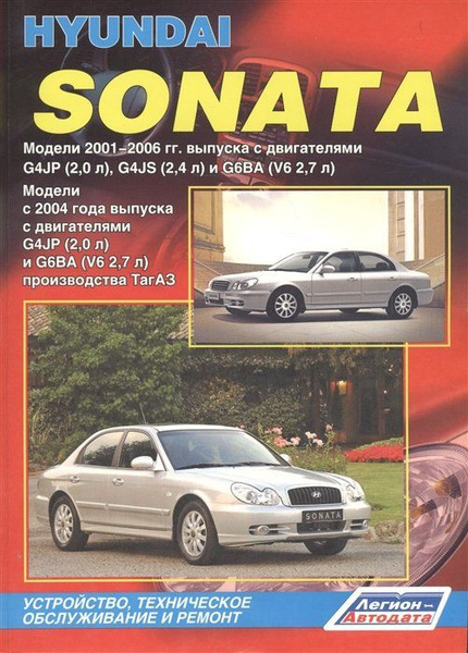 Hyundai Sonata. Модели с 2001-2006 гг. выпуска с двигателями G4JP (2,0 ...