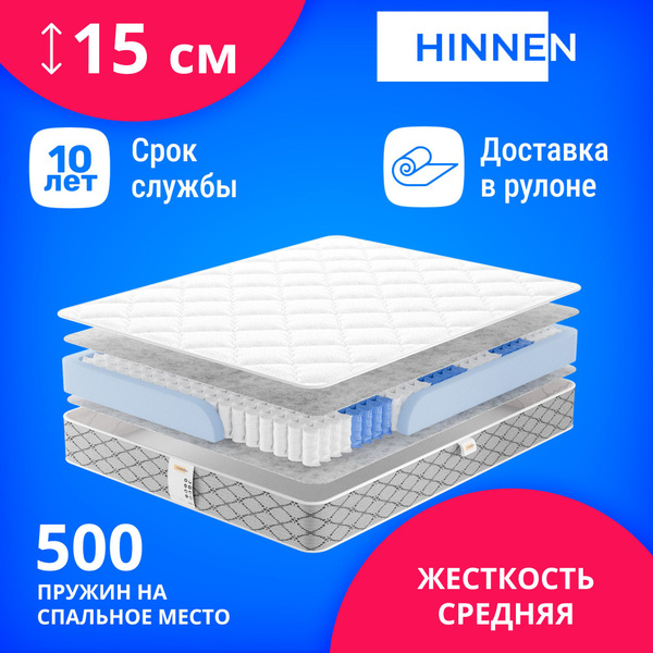 Матрас Hinnen Hinnenbase1_белый_190, Независимые пружины, 120 - купить ...