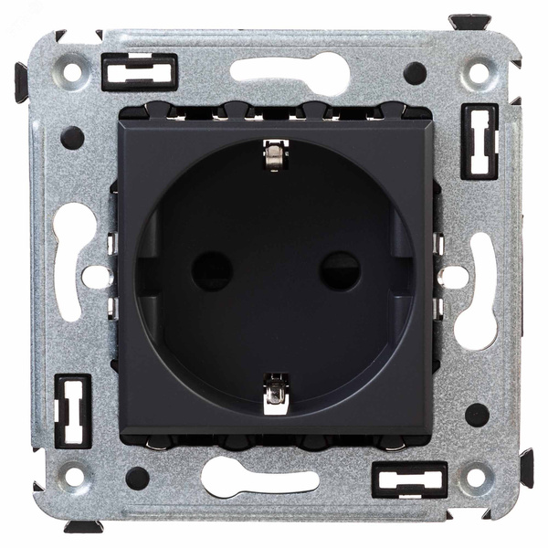 Розетка DKC Avanti в стену, 2P+E, с з/ш, Черный матовый 4412003 - купить по низкой цене в ...
