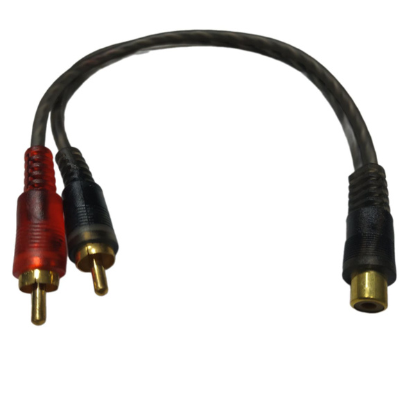 RCA-кабель межблочный акустический RCA-1F2M-BR Y-коннектор, 25 см ...