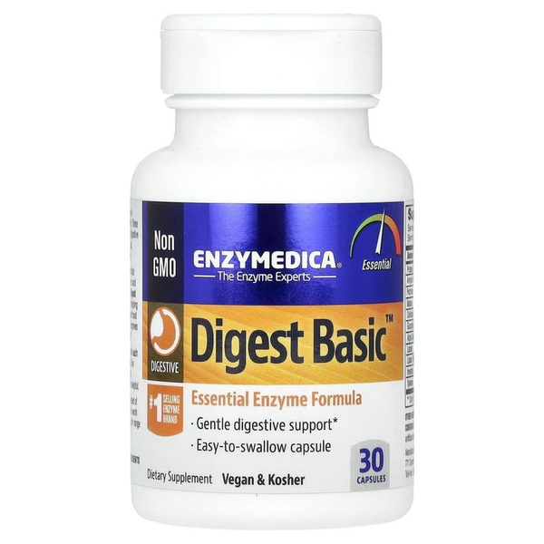 Digest Basic (состав с основными ферментами) 30 капсул (Enzymedica ...