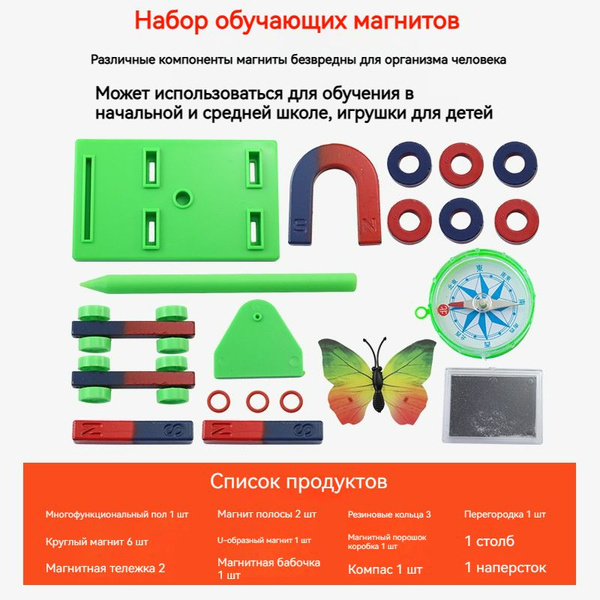 Наборы для исследований и опытов; Лабораторный дугообразный U магнит ...