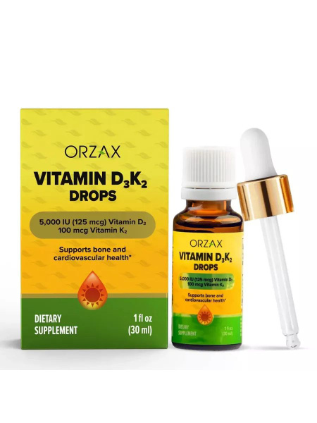 Витамин Д3 К2 капли Vitamin D3 К2 30 мл 5000 IU - купить с доставкой по ...