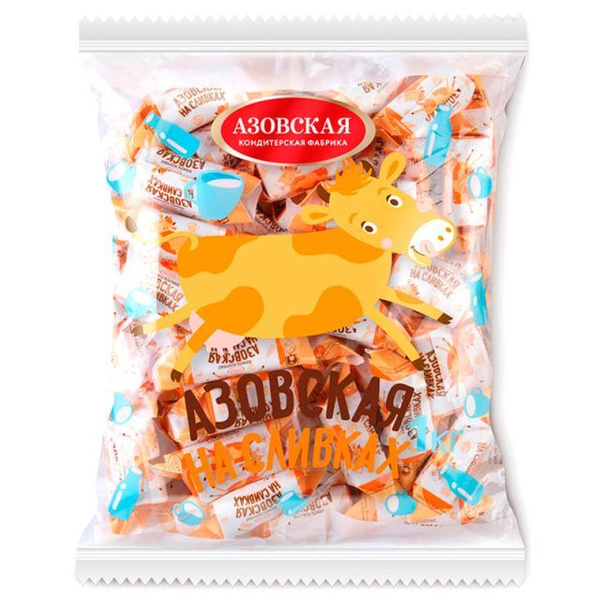 Азовская кондитерская фабрика Конфеты молочные Азовская коровка ...