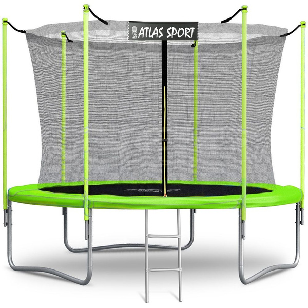 Батут каркасный с защитной сеткой и лестницей Atlas Sport 252 см (8FT ...