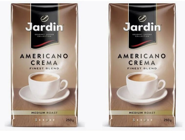 Кофе молотый JARDIN (Жардин) Американо"Crema", натуральный, 2 пачки*250 ...
