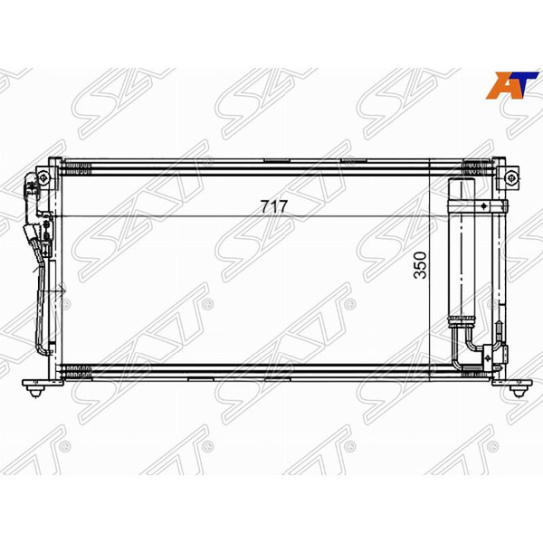 Радиатор кондиционера SAT ST-MBW4-394-0 для Mitsubishi Lancer 9 ...