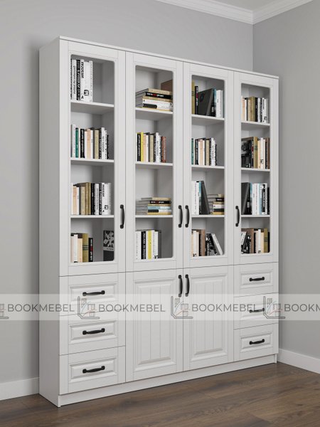 Шкаф книжный Bookmebel Хаски 4-12, 160x32x220 см - купить по выгодной ...