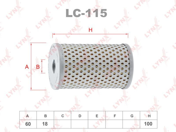 Фильтр гидравлический LYNXauto LC-115 - купить по выгодным ценам в ...