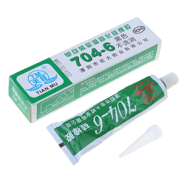 Силиконовый промышленный безопасный высокопрочный герметик RTV 704, черный купить на OZON по ...